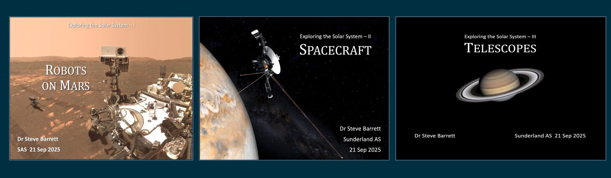 21st September Lecture: Exploring the Solar System – (3 parts of 6 part ...